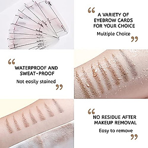 Ownest 6 Pcs Pull Cord Peel-off Eyebrow Pencil Tattoo Makeup and Microblading Supplies Set for Marking, Filling and Outlining, Waterproof and Durable Permanent Eyebrow Liner-Black