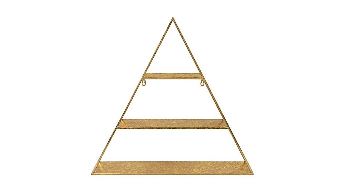 Kate and Laurel Tildan Wall Shelf - Modern Glam Gold Finish
