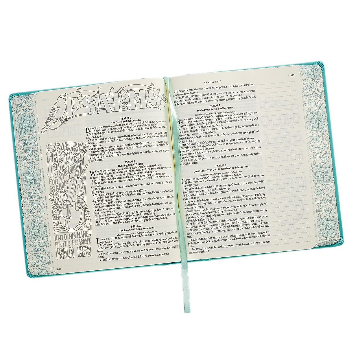 KJV Holy Bible, My Creative Bible, Faux Leather Hardcover - Ribbon Marker, King James Version, Teal w/Elastic Closure (KJV Creative Editions)