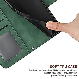 ONV Wallet Case Compatible with Samsung Galaxy S9 Plus - 1.5M Strap Glitter Shinny Sunflower Flip Leather Case Card Slot Shockproof Kickstand Magnetic Cover for Samsung Galaxy S9 Plus [HT] -Green-T