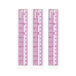 Westcott B-55, 6"/15cm 10ths/Metric Beveled Ruler. (3 pack)