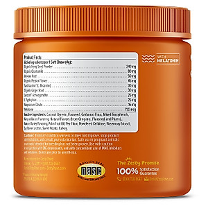 Zesty Paws Calming Bites for Dogs - Anxiety Composure Relief with Suntheanine + Omega Bites Soft Chews - with AlaskOmega for EPA & DHA Omega-3 Fatty Acids to Support Normal Skin Moisture