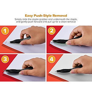Bostitch Office Bostitch Professional Magnetic Easy Staple Remover Tool, 3 Pack, Black Blue and Red Colors Included, Staple Puller Stick for Office Home & School.