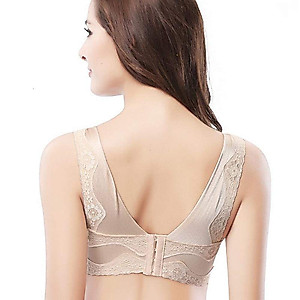 KAHIOE Pocket Bra with Lighe Silicone Breast Fake Froms Mastectomy Bra Cancer Fill Artificial Boobs Light Beige