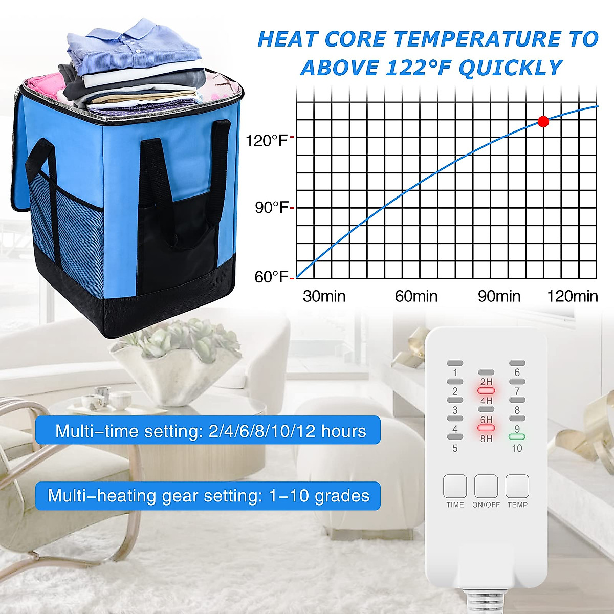 Briidea Bed Bug Heater with Thermometer and Timer, Non-chemical, Human and Pets Friendly, Widely Used for Household, RV, Travel