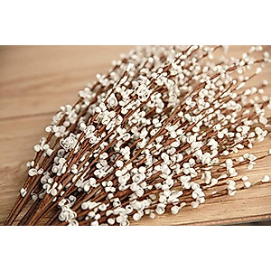 MISSWARM 10 Pieces 29.5" Long of Artificial Flowers Fake Flowers, White Artificial Flowers for Wedding Home Office Party Hotel Indoor or Yard Decoration(White)