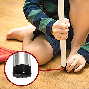 Made in USA Prescott Plastics 1.75" Inch Round Rubber Hole Plugs, Inserts (4 Pack), Black Rubber Caps for Metal Tubing, Fence and Auto Body, Glide Insert for Pipe Post, Chair Legs and Furniture Legs