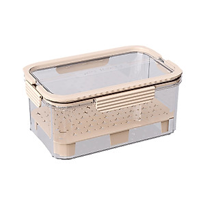 Lettuce Container for Fridge, Portable Tight Seal Crisper Box, Produce Saver Storage Bins, Multifunctional Freezerable Lettuce Container, Clear Vegetable Storage Box,