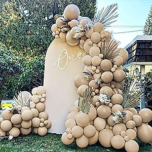 Tan Balloons Double Stuffed Nude Brown Balloon Garland Apricot Balloons Different Sizes Neutral Balloon Arch Kit For Teddy Bear Baby Shower Woodland Jungle Theme Birthday Boho Party Decorations