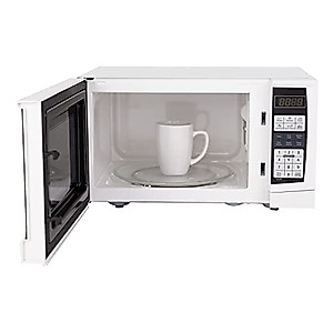 Avanti MT9K0W Microwave Oven 900-Watts Compact with 6 Pre Cooking Settings, Speed Defrost, Electronic Control Panel and Glass Turntable, White
