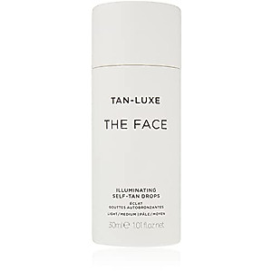 TAN-LUXE The Face - Illuminating Self-Tan Drops to Create Your Own Self Tanner, 30ml - Cruelty & Toxin Free - Light/Medium