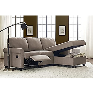 Serta Copenhagen Reclining Sectional with Right Storage Chaise - Oatmeal