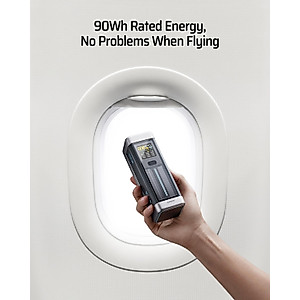 CUKTECH 20 Power Bank, 140W 25,000mAh Laptop Portable Charger, 3-Port, Smart TFT Display, PD3.1 PPS Protocol Battery Pack for MacBook Pro/Air, Surface Pro, iPhone 15/14, Samsung S24+, iPad and More