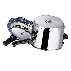 Vinod Pressure Cooker Stainless Steel – Outer Lid - 7 Liter – Induction Base Cooker – Indian Pressure Cooker – Sandwich Bottom – Best Used For Indian Cooking, Soups, and Rice Recipes, Quinoa