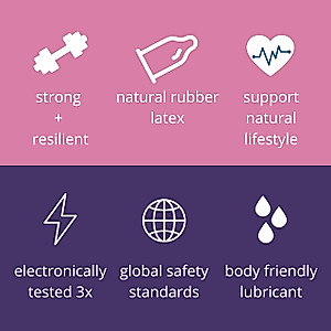 GLYDE Assorted Flavored Ultra Thin Condoms - 10 Count - Organic Flavor Extract, Ultra-Thin, Vegan, Non-Toxic, Medium Size Natural Rubber Latex, 53mm Yummy Standard Fit