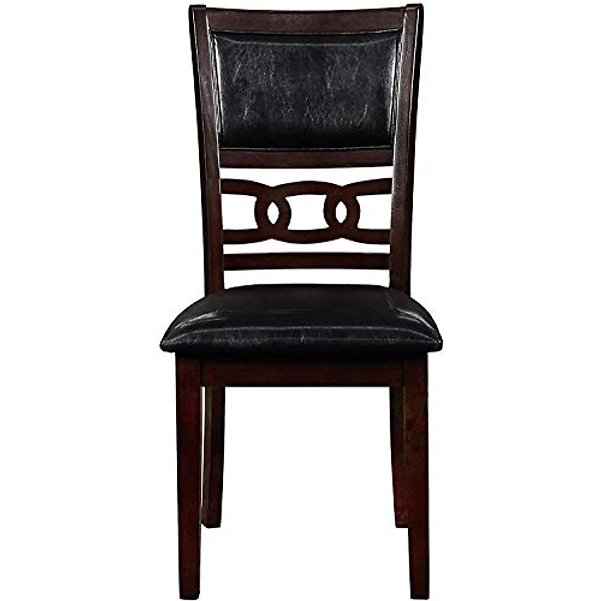 New Classic Furniture Gia 5-Piece Round Dining Set with 1 Dining Table and 4 Chairs, 47-Inch, Ebony