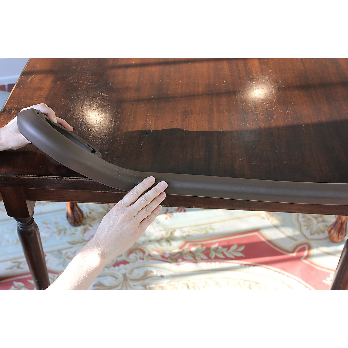 Cardinal Gates EC Edge Cushion for Baby Proofing - Edge Protector Strip for Baby Safety - 10 Feet of Padding - Brown