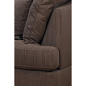 Bobkona 2-Pcs Sofa & Loveseat Black Coffee