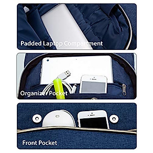 Rockland Heritage USB Laptop Backpack, Blue, Large