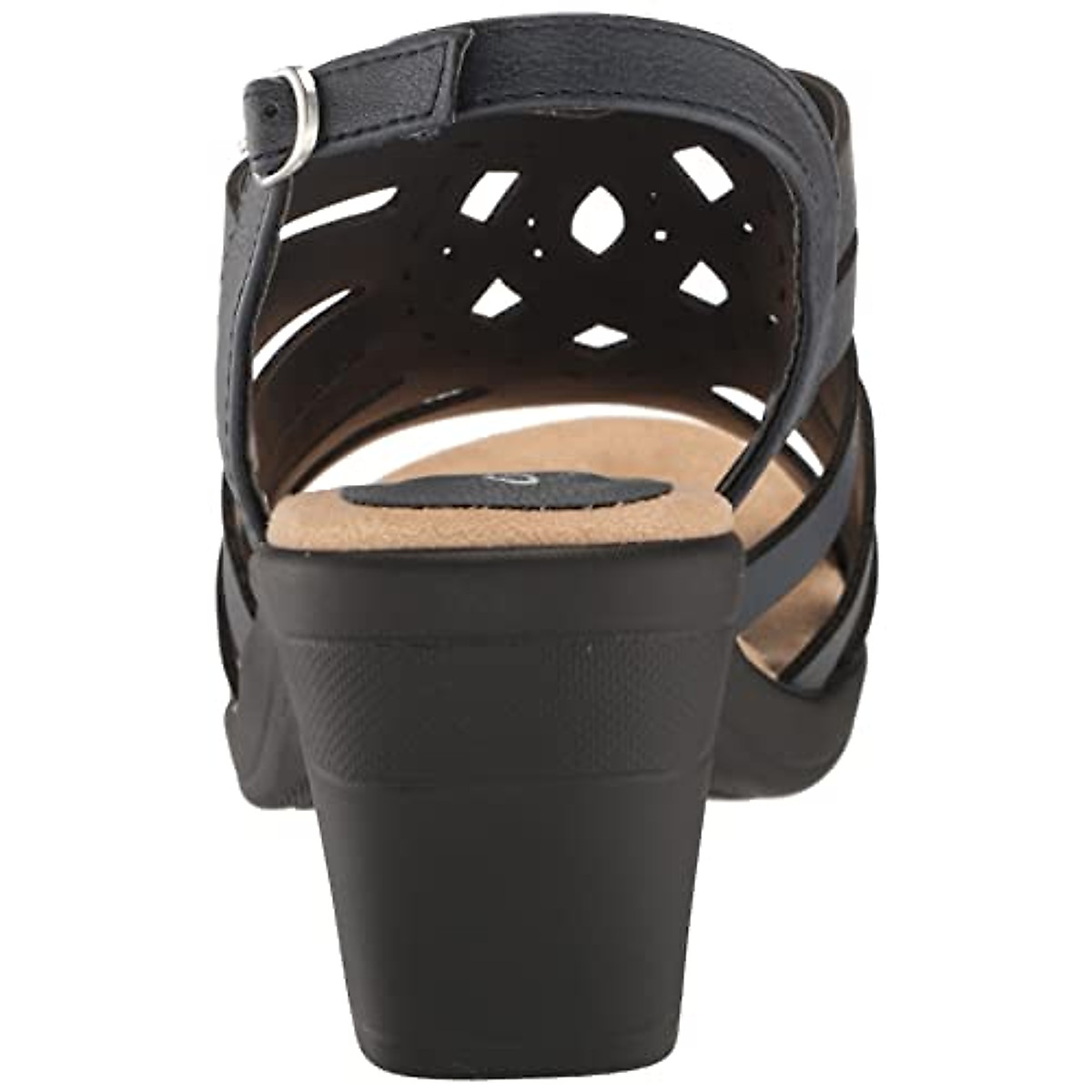 Easy Street Women's JIRA Heeled Sandal, Navy, 9