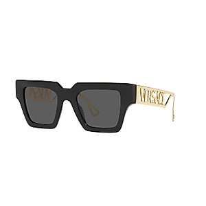 Versace Woman Sunglasses Black Frame, Dark Grey Lenses, 50MM