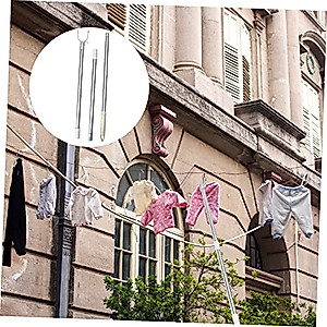 Cabilock Stitching Clothes Rail Outdoor Clothes Drying Rack Heavy Duty Outdoor Flowers Adjustable Stand Disc Golf Retriever Clothes Reaching Stick Dressing Stick for Elderly White Shot