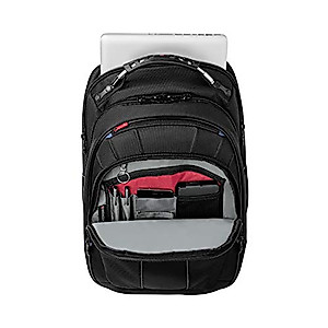 SwissGear Carbon II Black Notebook Backpack-Fits Apple MacBook Pro 15 inch and 17 inch