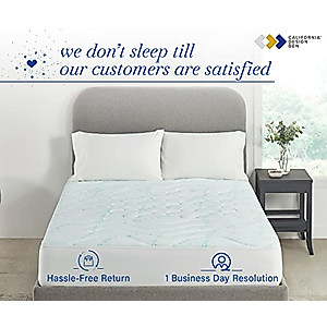3-Zone Cooling Queen Mattress Pad, Quilted Mattress Pad Queen Size, Deep Pocket Fits 8-20 Inch Mattress