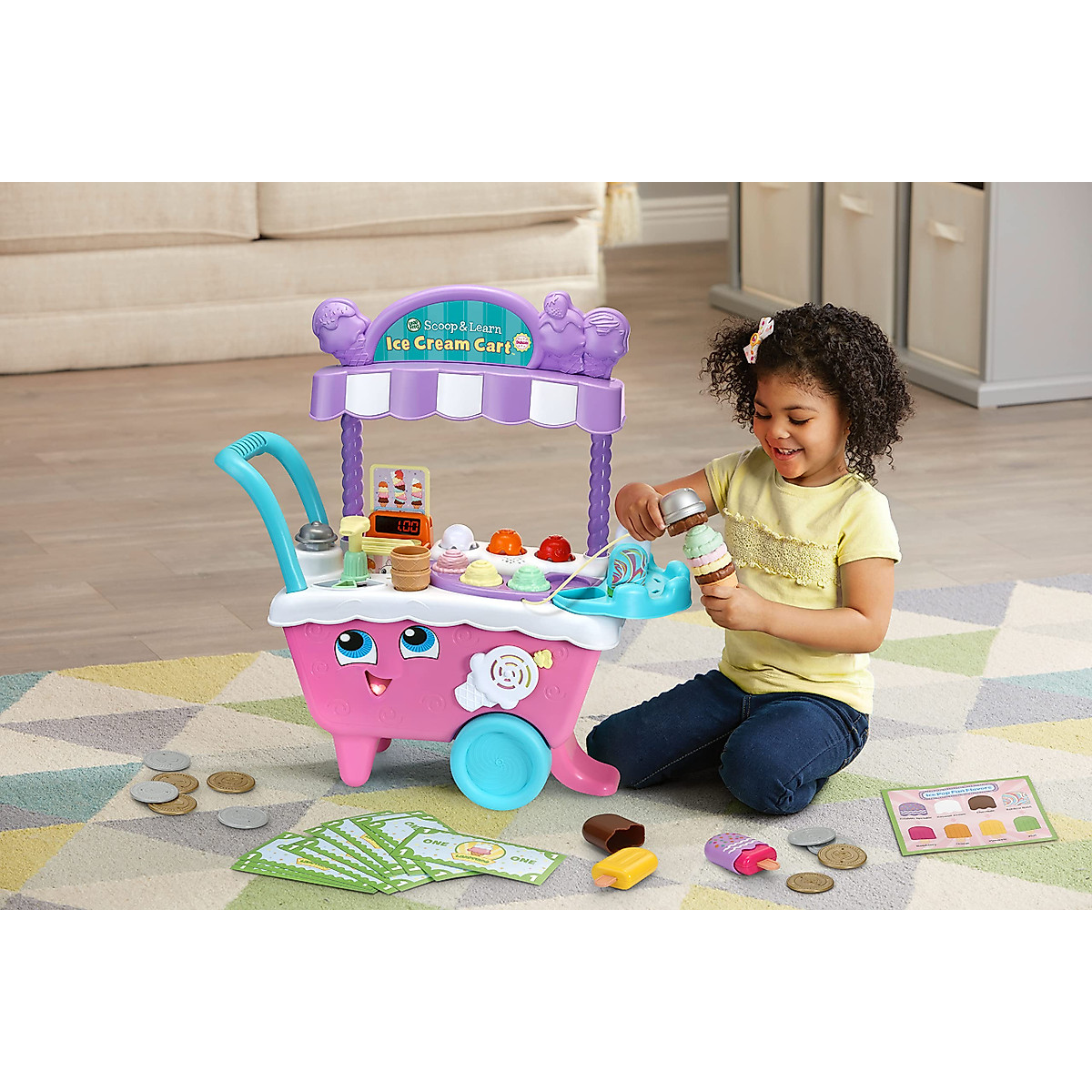 LeapFrog Scoop and Learn Ice Cream Cart Deluxe (Frustration Free Packaging), Pink