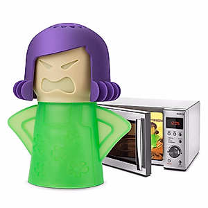 TOPIST Angry Mama Microwave Cleaner Angry Mom Microwave Oven Steam Cleaner and Disinfects With Vinegar and Water for Kitchens, Steamer Cleaning Equipment Easily Cleans the Crud in Minutes (Green)