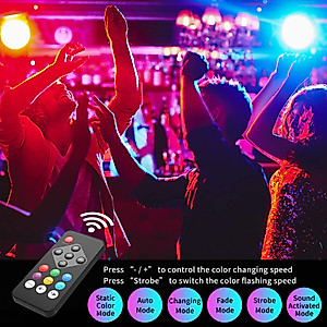 Telbum Strobe Light, 54 Super-Bright RGB LEDs Mini Strobe Light for Parties, Halloween Strobe Lights with Remote Control, Sound Activated & Speed Control DJ Flashing Light for Room Stage Disco Party