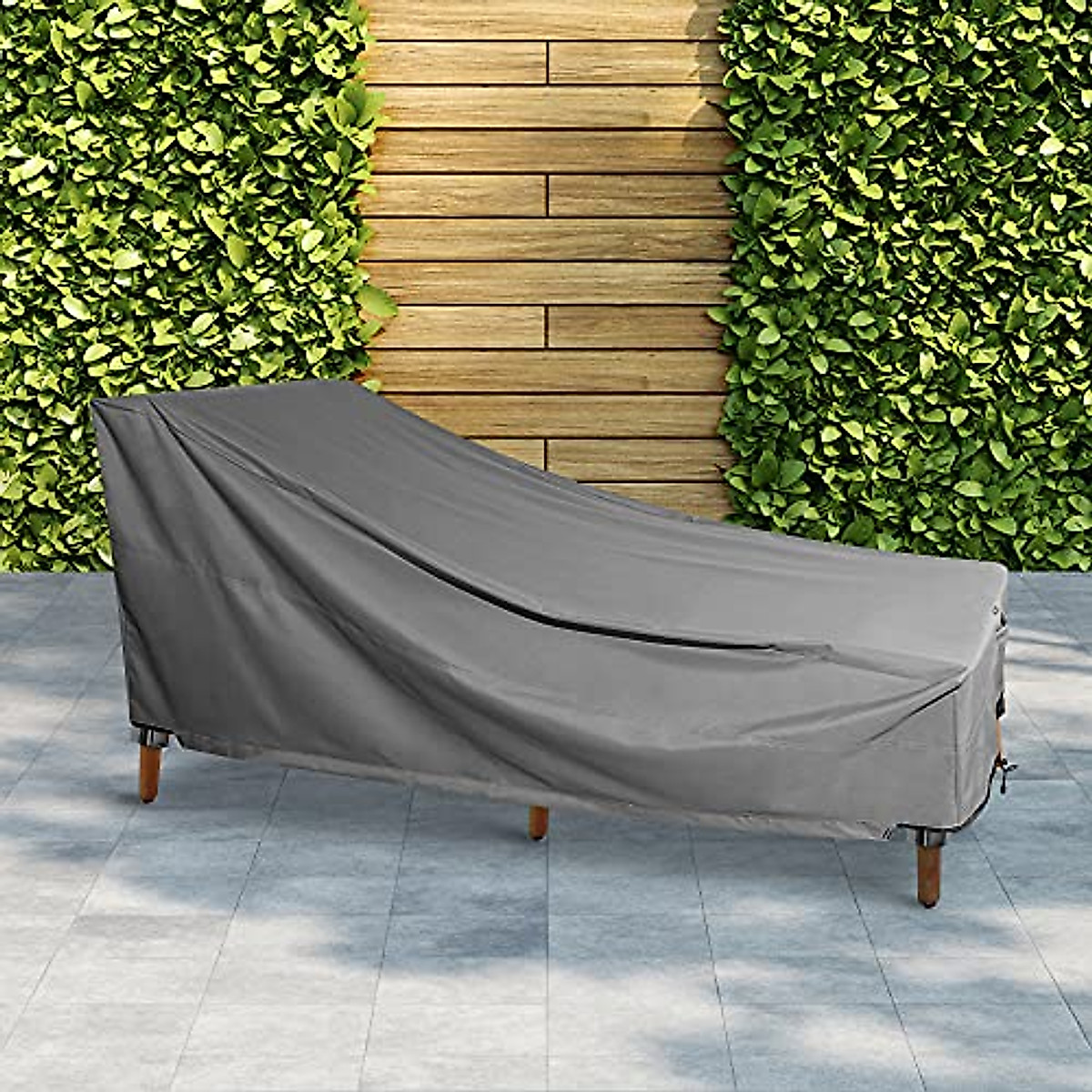 KHOMO GEAR Chaise Lounge Cover Heavy Duty Patio Furniture Cover - Grey