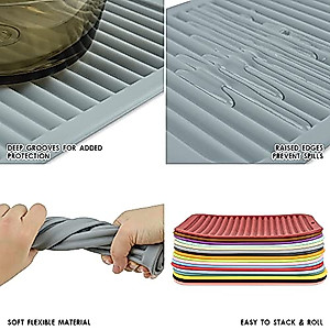 Smithcraft Silicone Trivets for Hot Dishes, Pots and Pans, Hot Pad 9"X12for Kitchen, Multi-Purpose Silicone Trivet Mat, Heat Resistant Mat for Quartz Counter & Table, Silicone Pot Holders Set 2 Purple