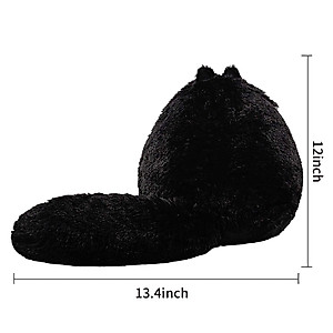 CIEXINNGN Cat Stuffed Animals - Cute Cat Plush, Plushies for Girls and Boys, Fluffy Stuffed Cat Plush, 12 Inches, Black