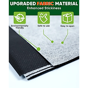 SEEKBIT 3 Pack Rat Sticky Traps XXL, Black Fabric Catching Mouse Glue Trap for Mice and Rats, Enhanced Stickiness Trapping Pads Work for Snakes Spiders Roaches House - 78.74x13.8