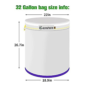 Growsun All Mesh Bubble Bag 32 Gallon 5 Bags Herb Ice Hash Micron Bags Essence Extractor Kit, 8’’x8’’ Pressing Screen Include