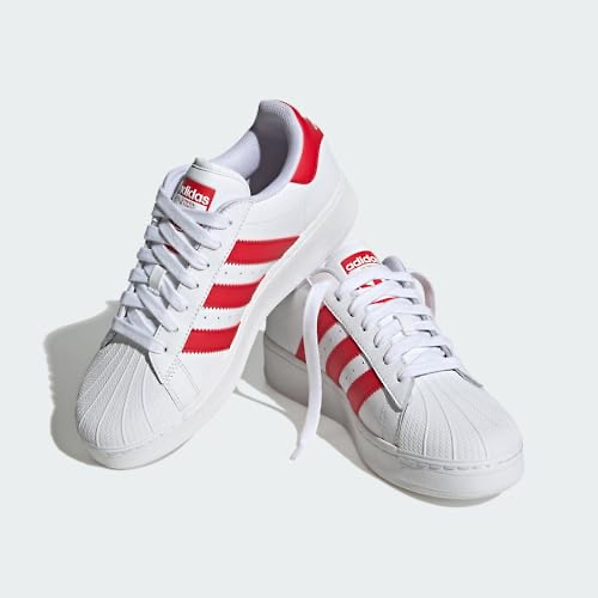 adidas Originals Superstar XLG White/Better Scarlet/Footwear White Men's 10.5, Women's 11.5 Medium
