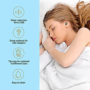 Vodolo Noise Cancelling Ear Plugs for Sleep - EarPlugs for Sleeping and Concentration - 2 Pair Reusable Silicone Flexible Earplug for Noise Reduction, Earplug for Side Sleepers Noise Sensitive Person