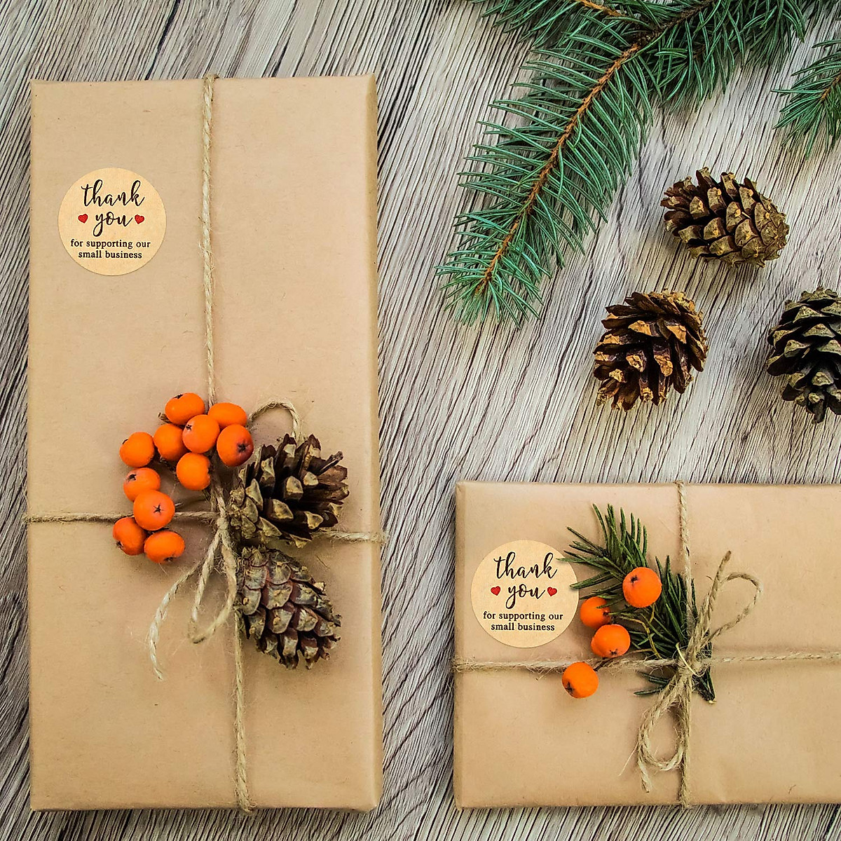 3 Rolls Thank You Stickers Labels Seals Thank You for Supporting My Small Business Stickers Roll, Round Kraft Stickers Thank You Purchase Stickers with Gold Foil (Pink Black Brown, 1 Inch)