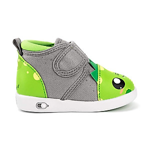 ikiki Squeaky Shoes for Toddlers/Little Kids (Fierce Dragon, Green, Size 8)