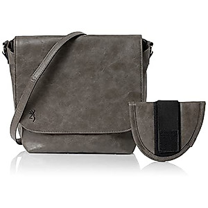 Browning Women's Concealed Carry Purse, Premium Holstered With Safety Locking Option Handbag, Sierra (Charcoal), One Size US