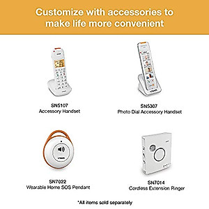 VTech SN7021 Cordless 2-Way Weather-Resistant audio Doorbell for SN5127 & SN5147 Senior Phone Systems