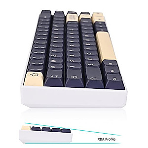XDA PBT Key Cap, 83 Keys Dye Sublimation Glacier White Custome Key Cap Set for Cherry/Gatron MX switches 60 Percent/68/GK61 Gaming Mechanical Keyboard(Stargazing Blue)