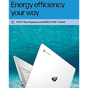 HP Chromebook 14" Laptop, Intel Celeron N4120 Processor, Intel UHD 600 Graphics, 4 GB RAM, 64 GB SSD, Chrome OS (14a-na0240nr, Ceramic White)