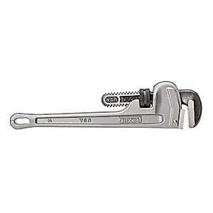 RIDGID 31095 Model 814 Aluminum Straight 14" Plumbing Pipe Wrench, Silver, Made in the USA