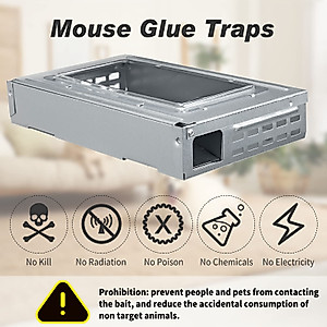 Qualirey 8 Pack Multi Catch Mouse Trap Clear Top Humanized Mouse Trap Rodent Mouse Trap for Indoor Outdoor Rat Control Pet and Security (Silver)