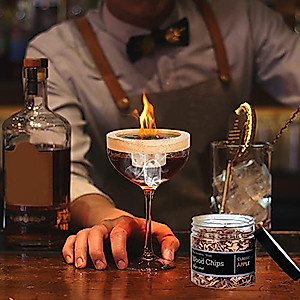 Cocktail Smoker Kit, Whiskey Smoker Kit, Drink Smoker Infuser Kit with A pple Wood Chips for Cocktails, Bourbon, Wine, Whiskey, Dried Fruits, Cheese, Meat - Gift for Whiskey Lovers, Dad, Husband, Men