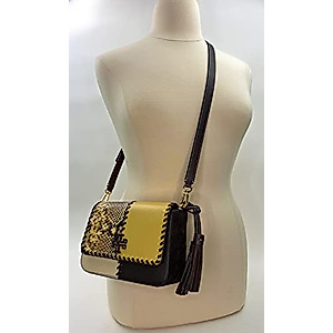 Tory Burch Thea Patchwork Web Flap Crossbody Women's Bag (Multi)