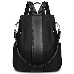 YALUXE Backpack for Women Waterproof Anti-theft Rucksack Purse Shoulder Bag Schoolbag Lightweight Genuine Leather Nylon