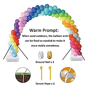 LANGXUN 12ft Table Balloon Arch Kit For Birthday Decorations, Party,Wedding and Graduation Decorations, Christmas Decorations Baby Shower Bachelor Party Supplies (WHite -10ft Balloon Arch)